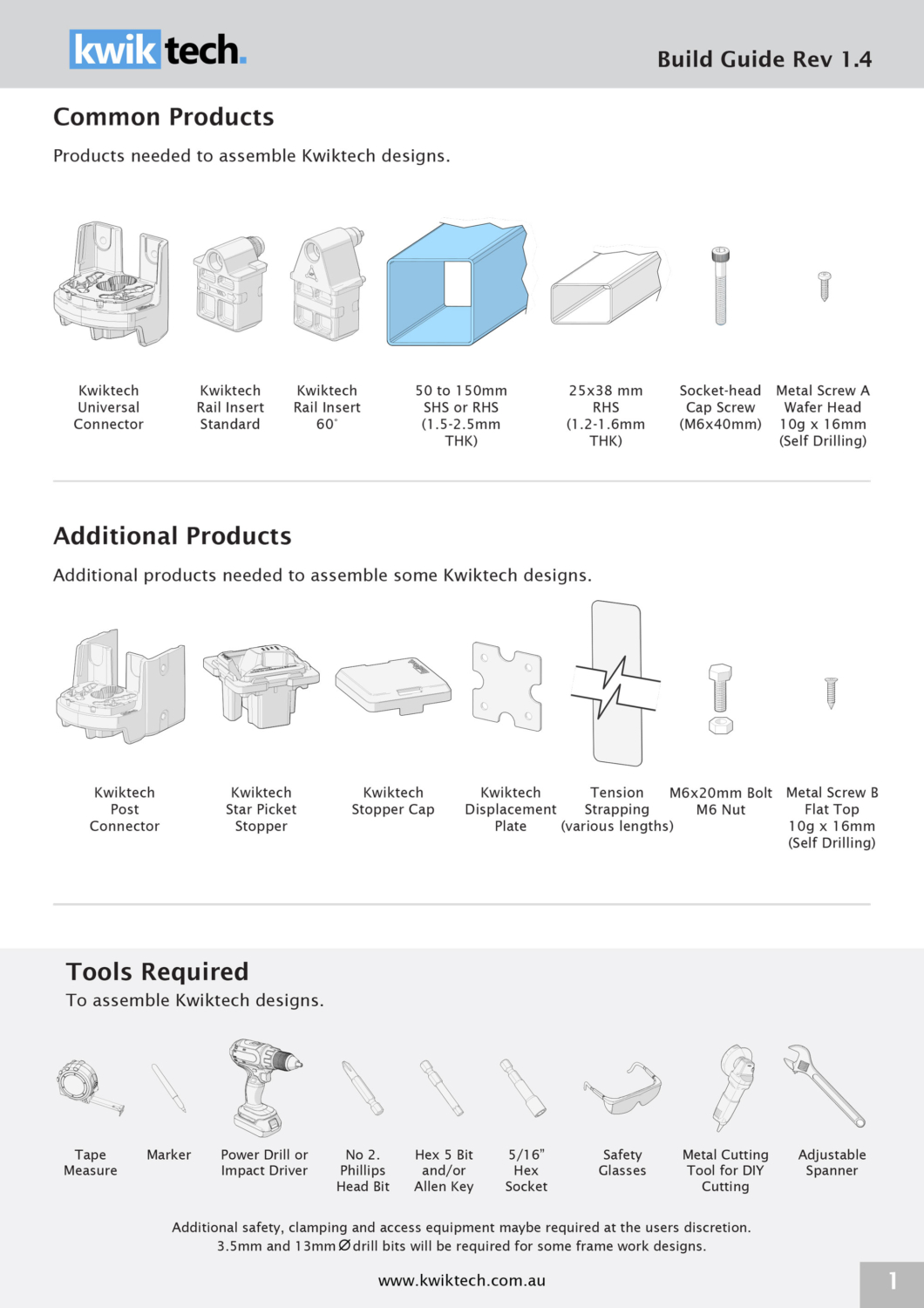 Spec Tech Info - Kwiktech