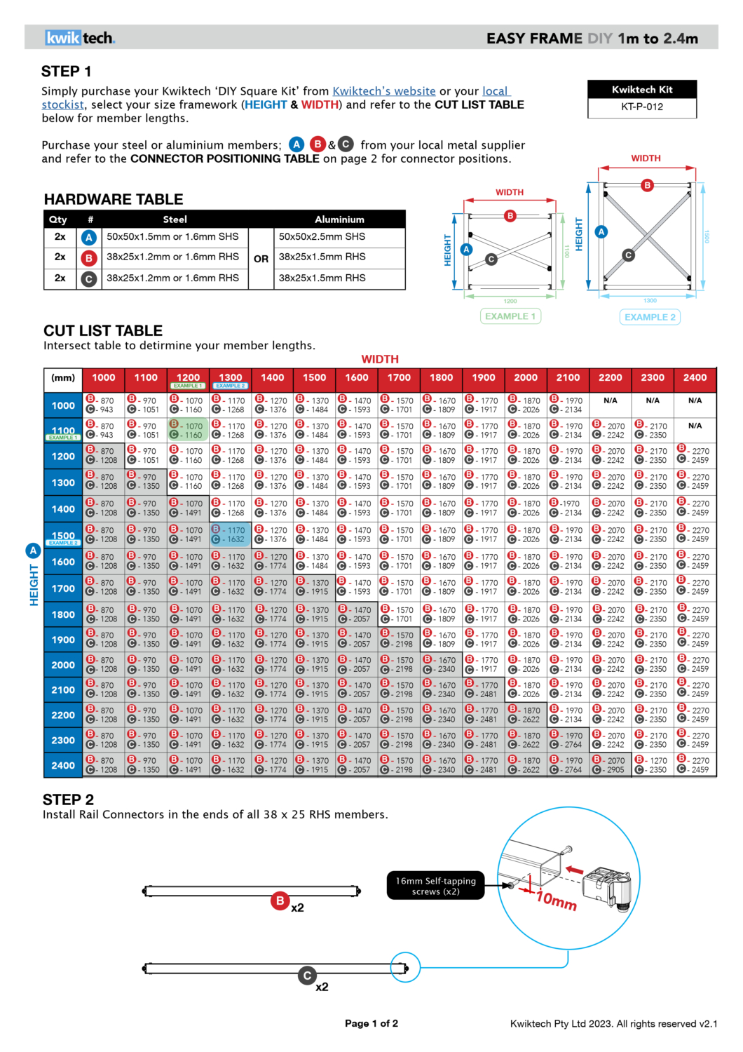 EasyFrame - Kwiktech